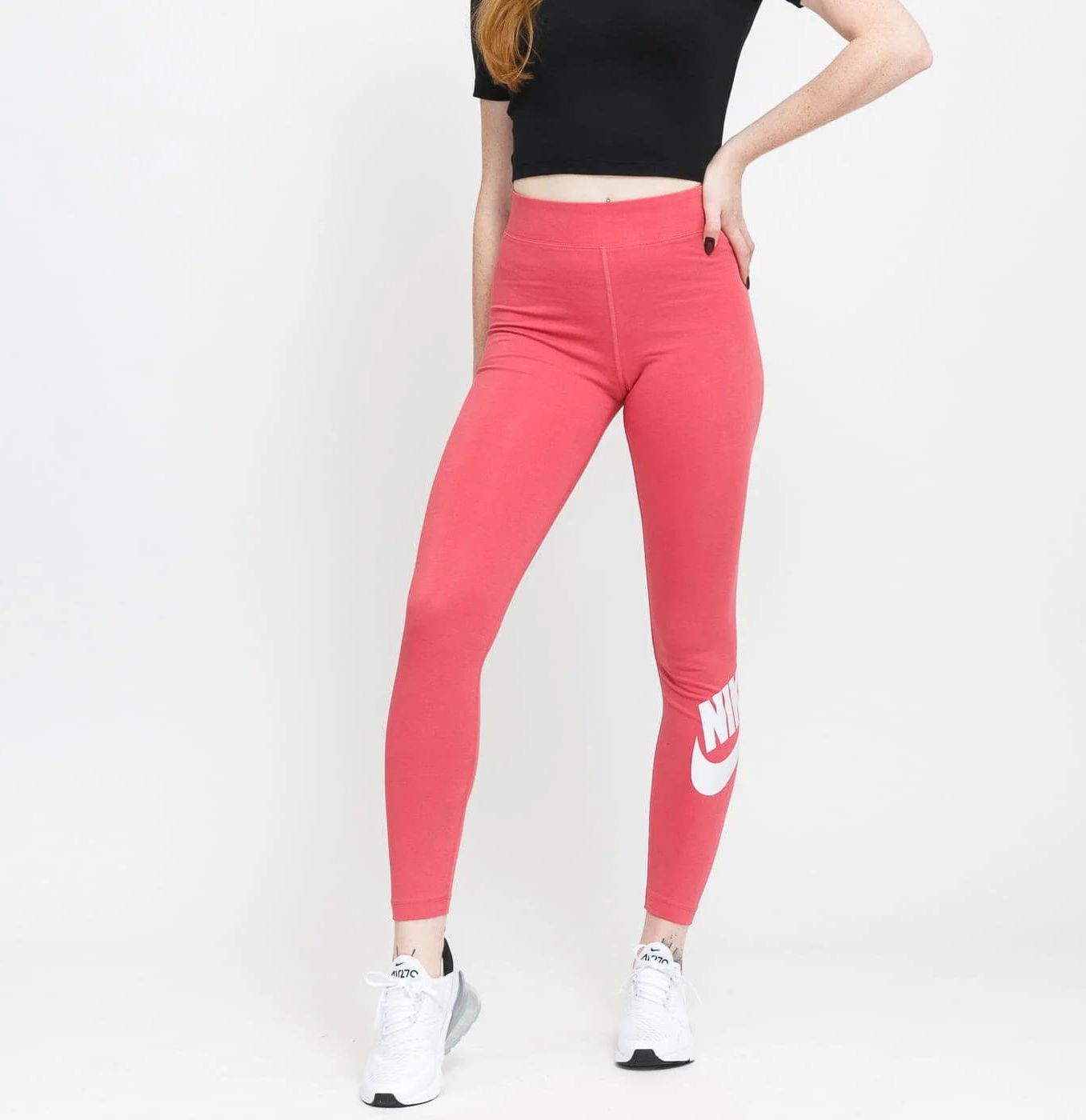 Nike Sportswear Essential Gx High-Rise Legging Pink - Ceny i opinie ...