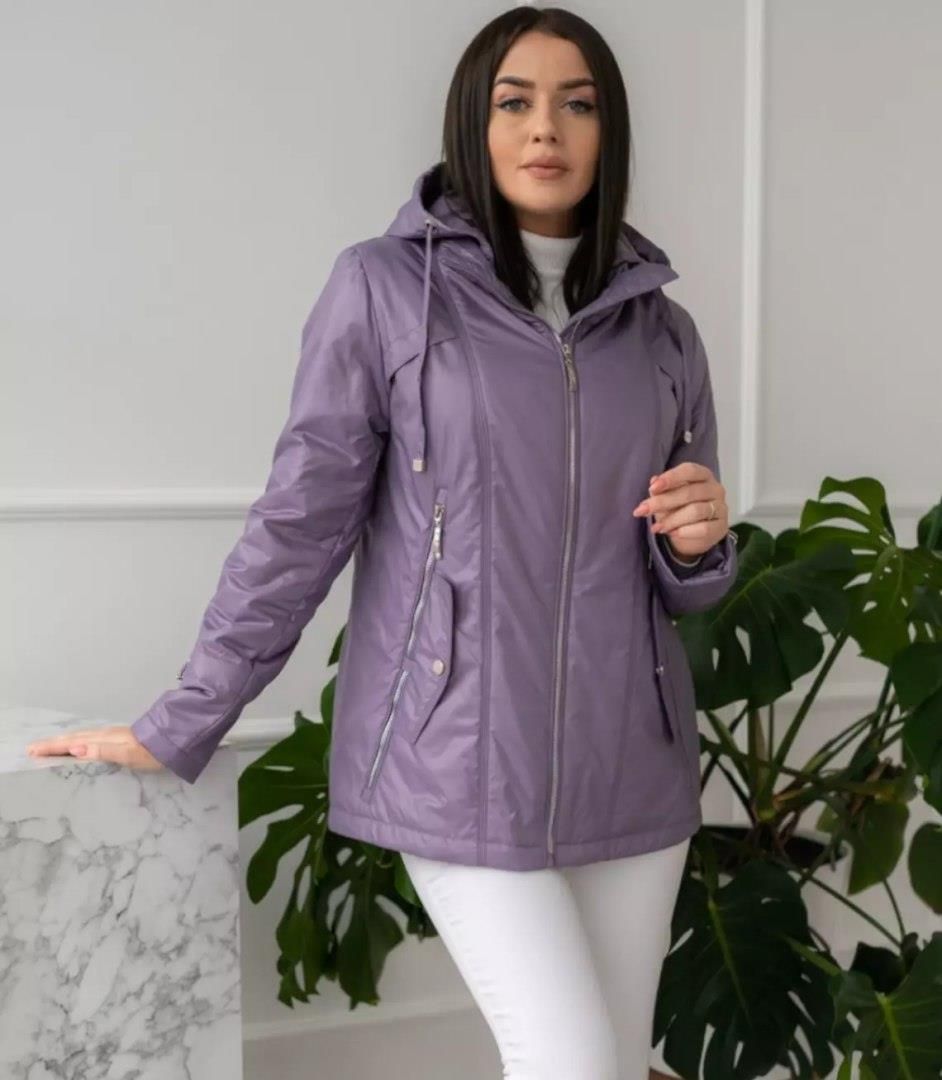 Damska kurtka przejściowa kaptur wiosenna LUIZA (Fioletowy) 42 - Ceny i ...