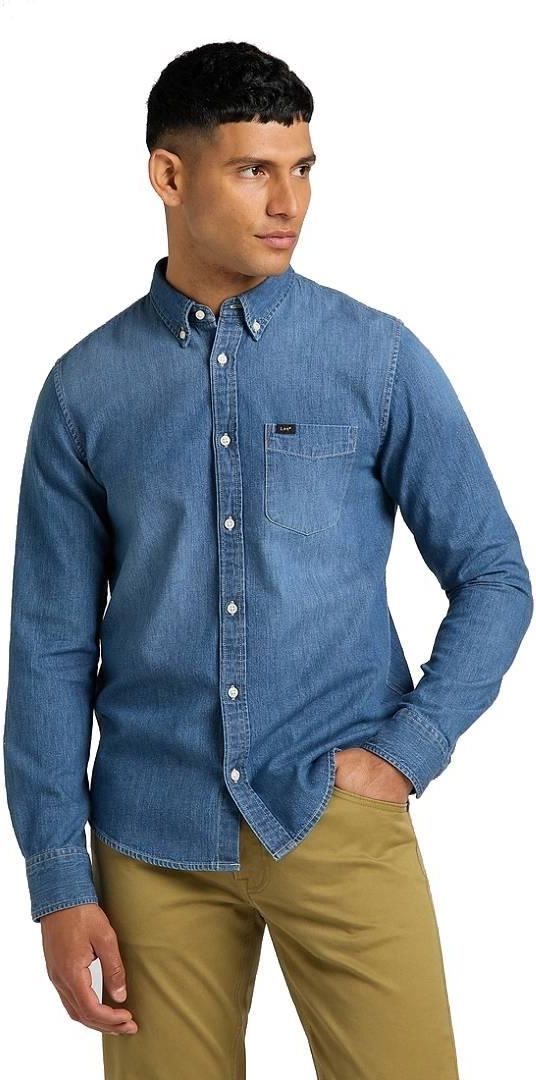 LEE BUTTON DOWN TIDE BLUE L880CUQK - Ceny i opinie - Ceneo.pl