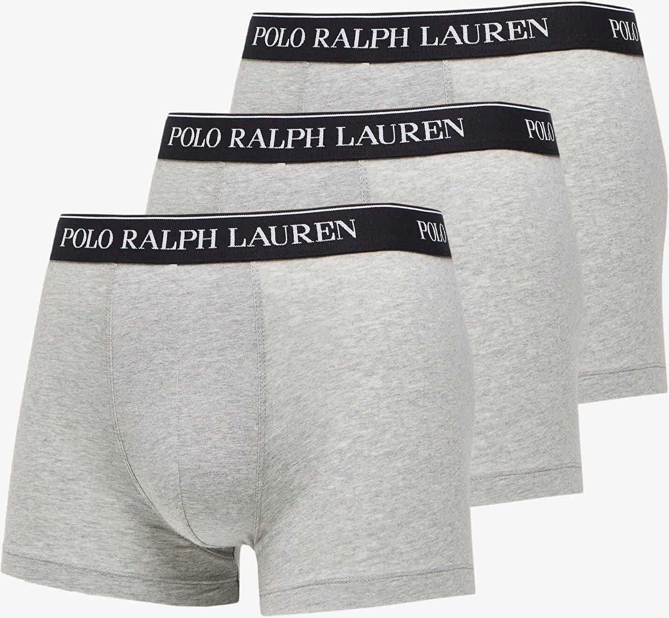 Ralph Lauren Stretch Cotton Classic Trunks 3-Pack Grey - Ceny i opinie ...