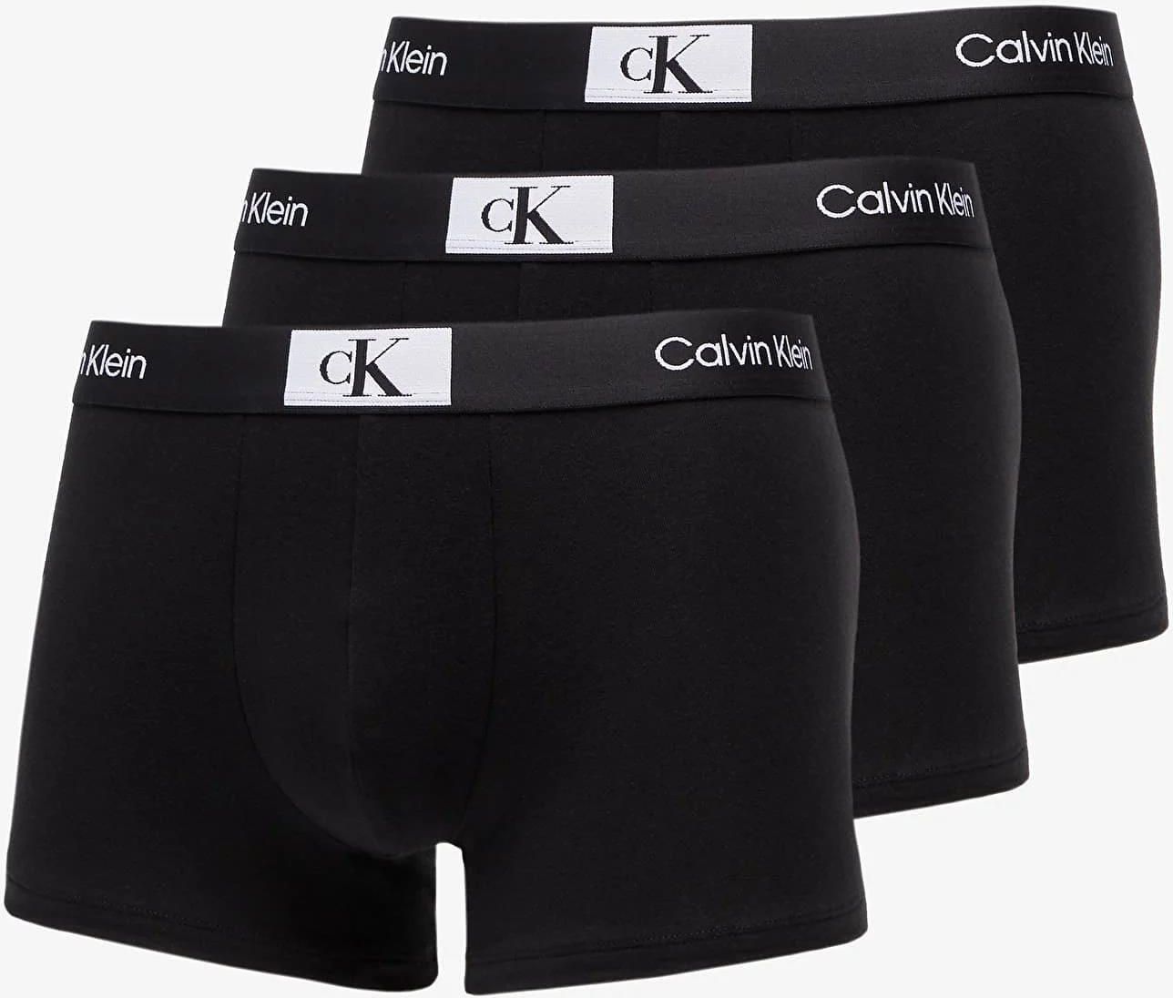 Calvin Klein ´96 Cotton Stretch Trunks 3-Pack Black/ Black/ Black - Ceny i opinie - Ceneo.pl