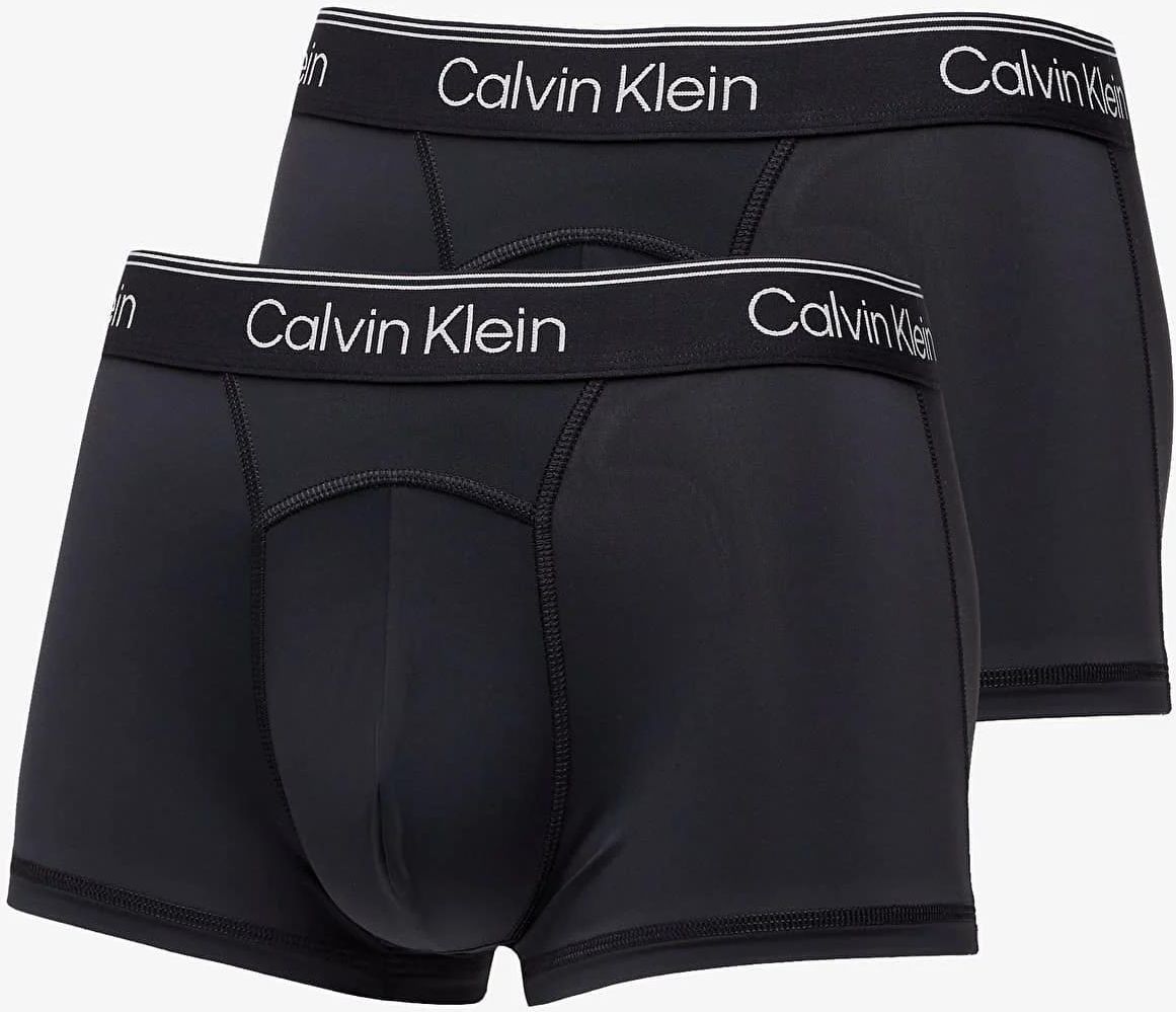 Calvin Klein Athletic Microfiber Low Rise Trunk 2 Pack Black - Ceny i ...