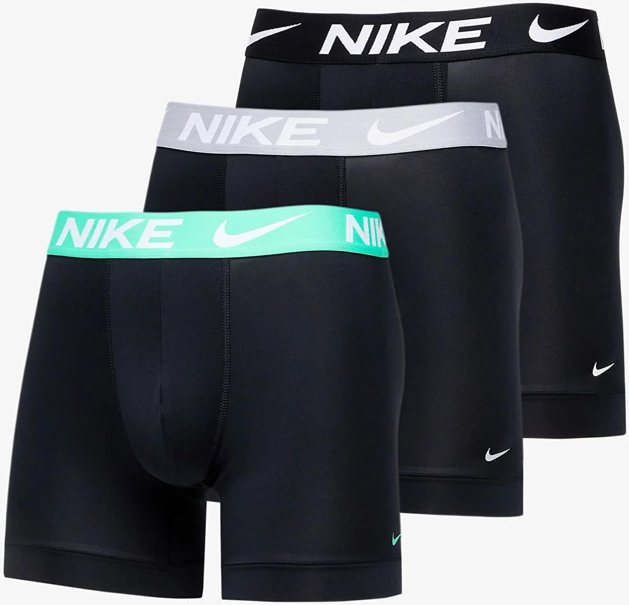 Nike Dri-FIT Essential Micro Boxer Brief 3-Pack Black/ Elecalgae/ Grey ...