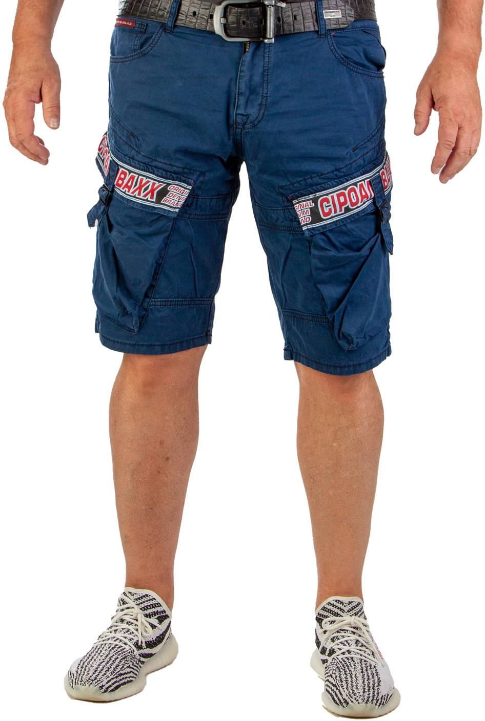 Krótkie spodenki jeansowe męskie denim Cipo & Baxx CK243 Navy Blue - Ceny i opinie - Ceneo.pl