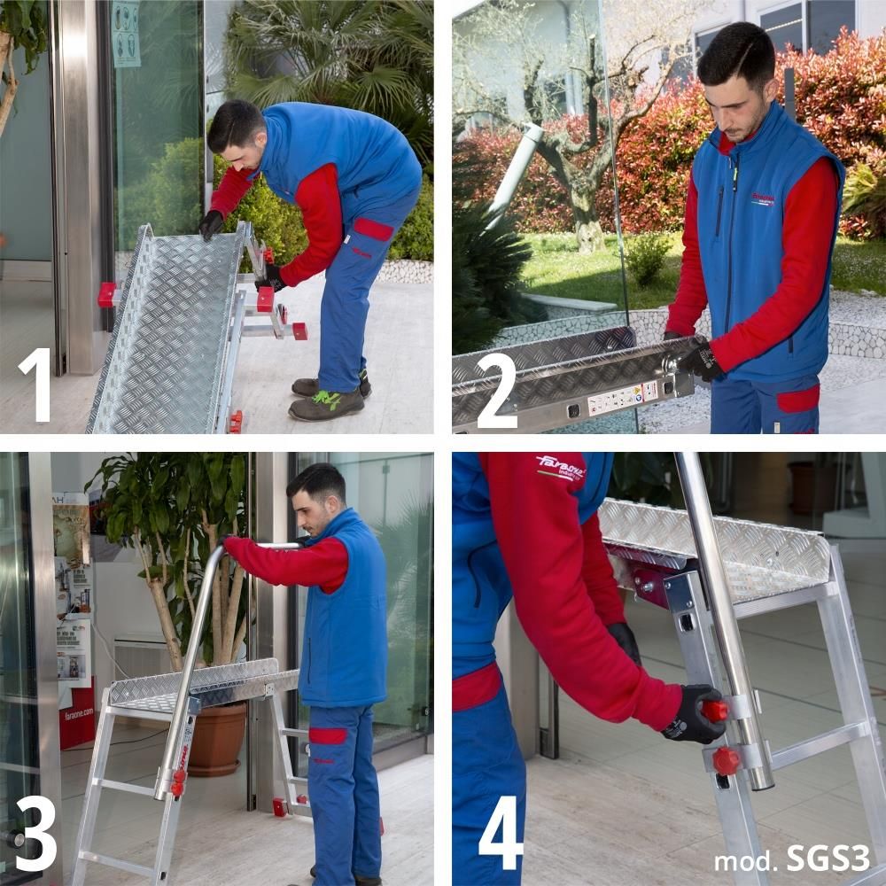 Faraone Podest Roboczy Jezdny Sgs 3 Stopnie+Poręcz Sgs3 - Opinie i ceny na Ceneo.pl