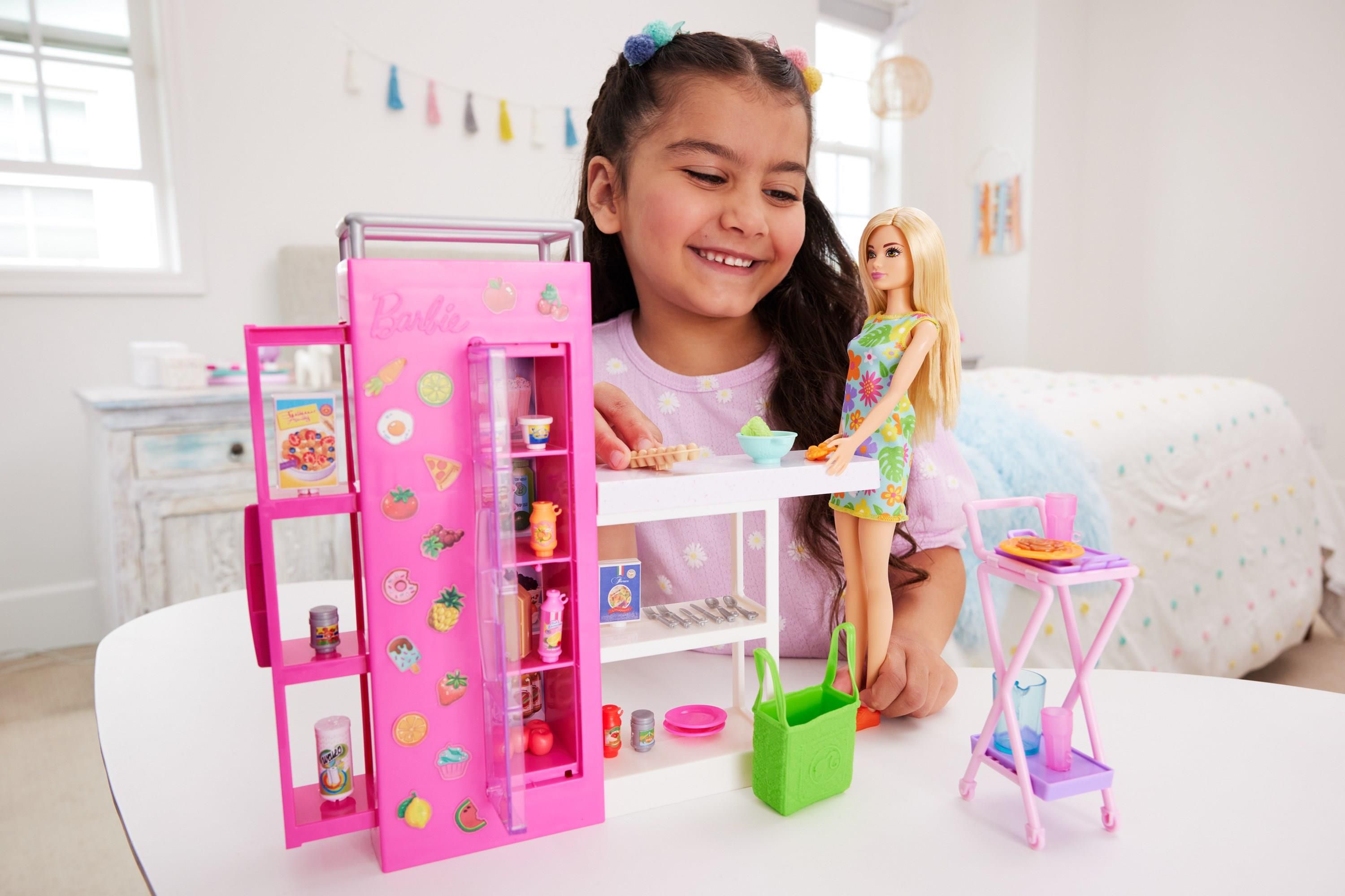 Lalka Barbie Wymarzona spiżarnia Zestaw z Barbie i 25 akcesoriami do ...