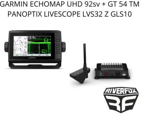 GARMIN ECHOMAP UHD 92sv Z PRZETWORNIKIEM GT54-TM + PANOPTIX LIVESCOPE ...
