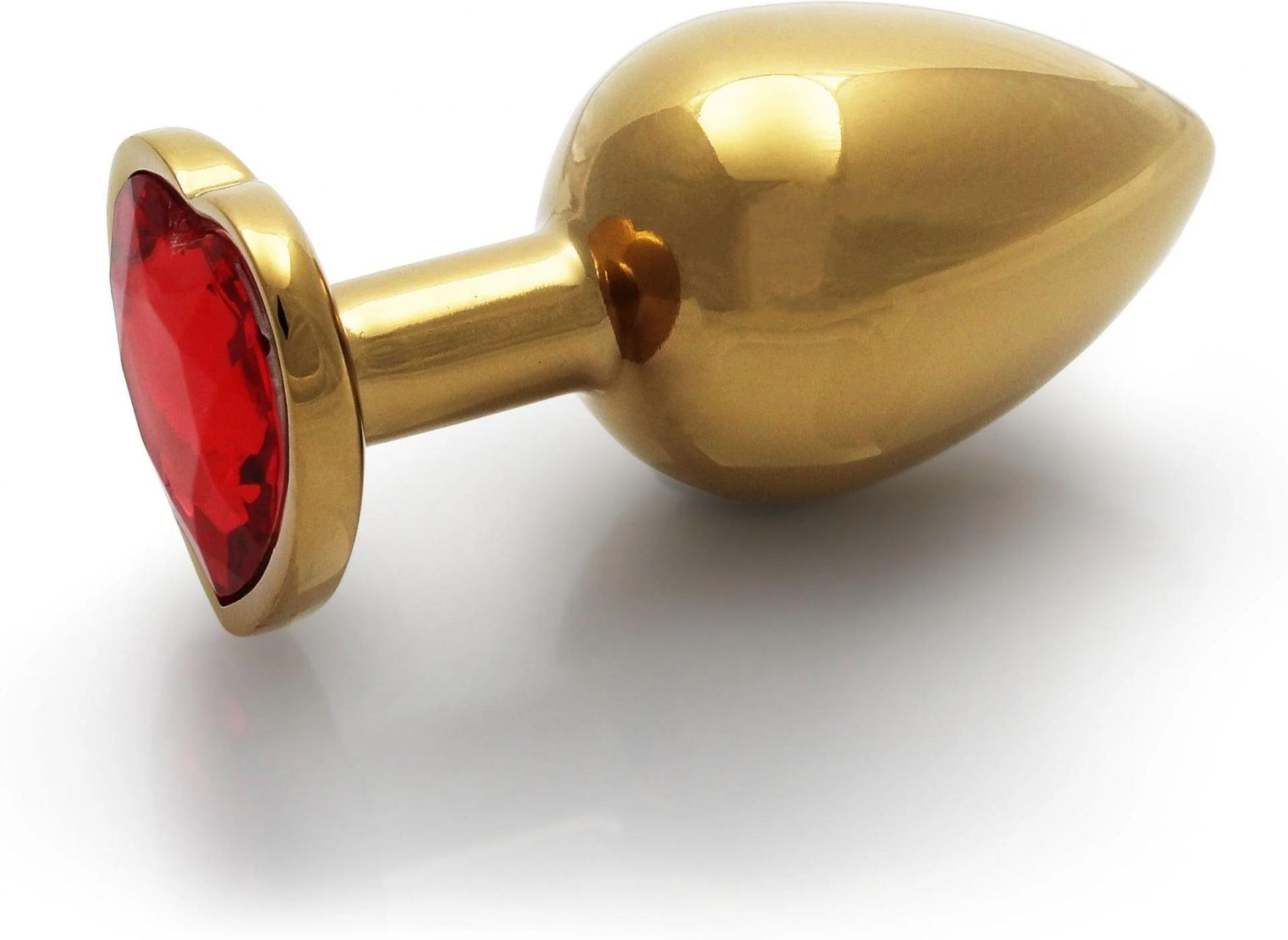 Ouch! Ouch Heart Gem Butt Plug Duży Gold / Ruby Red - Ceneo.pl