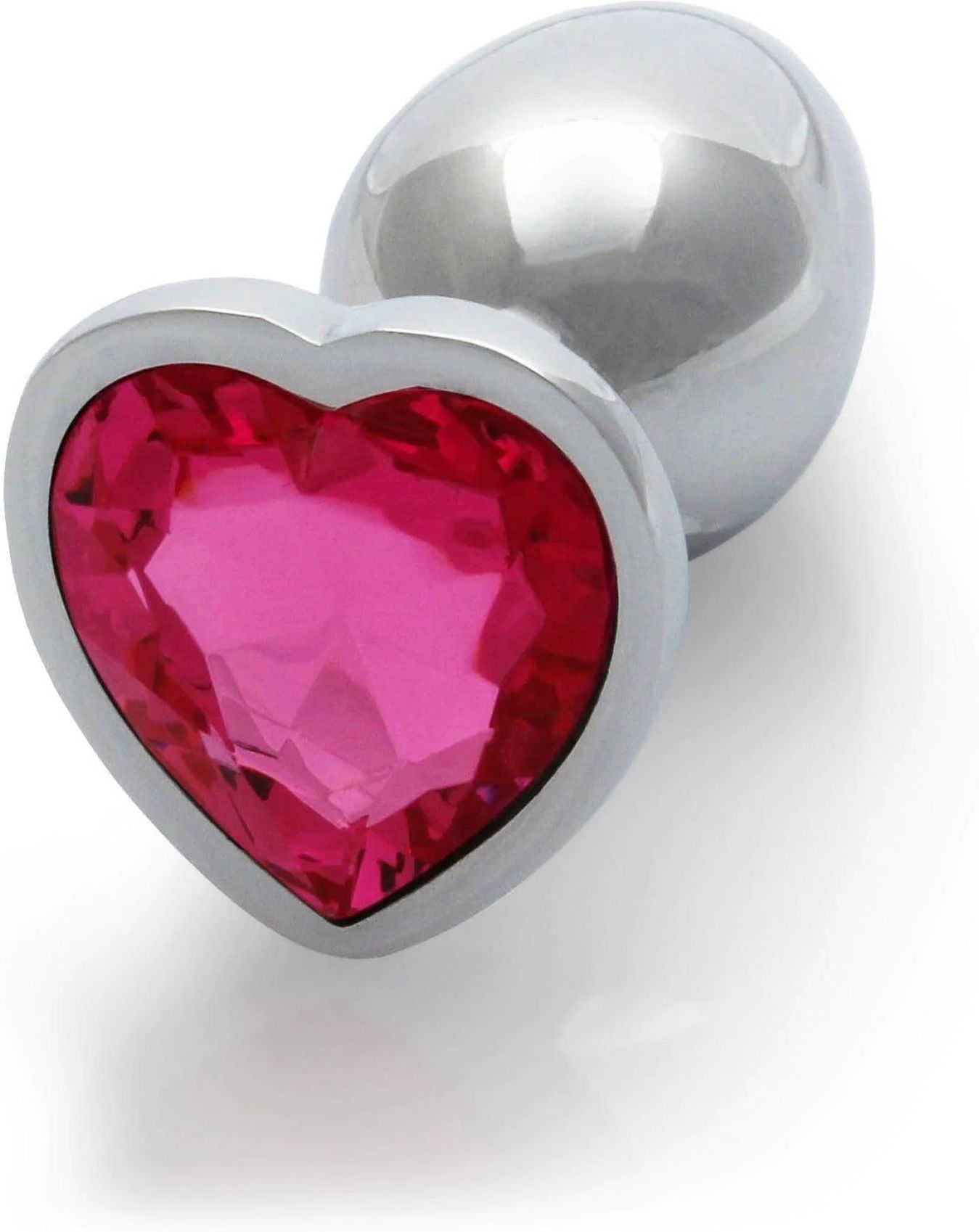 Ouch! Ouch Heart Gem Butt Plug Mały Silver / Rubellite Pink - Ceneo.pl