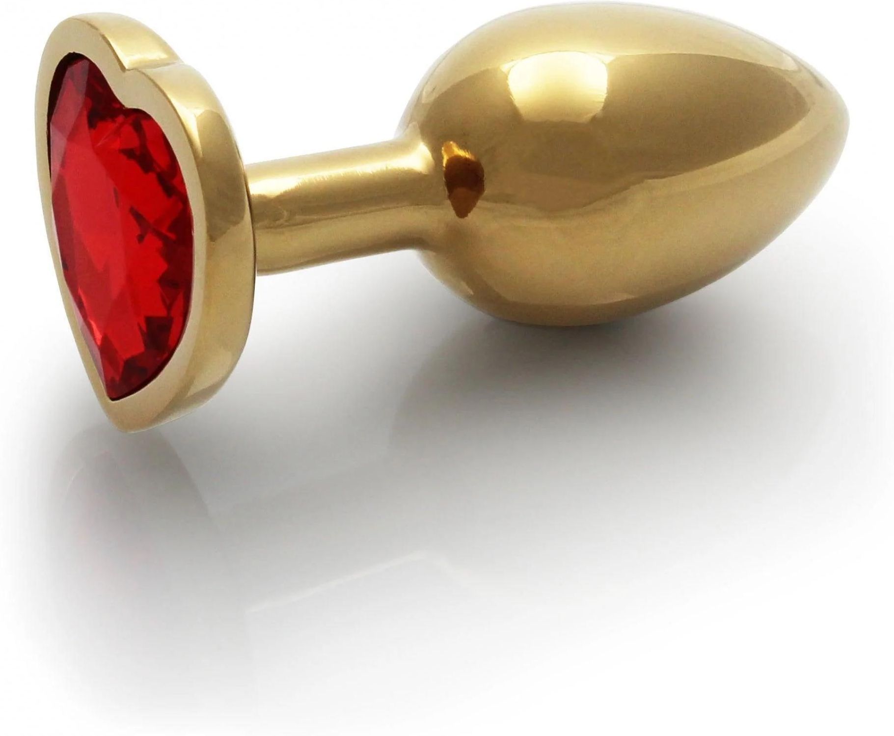 Ouch! Ouch Heart Gem Butt Plug Mały Gold / Ruby Red - Ceneo.pl