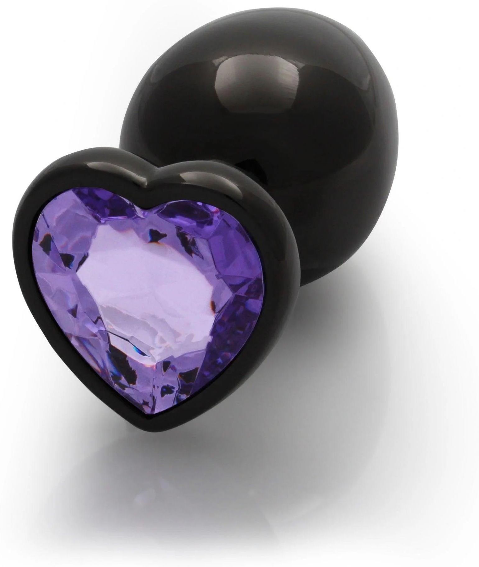 Ouch! Ouch Heart Gem Butt Plug Duży Gunmetal / Amethyst Purple - Ceneo.pl