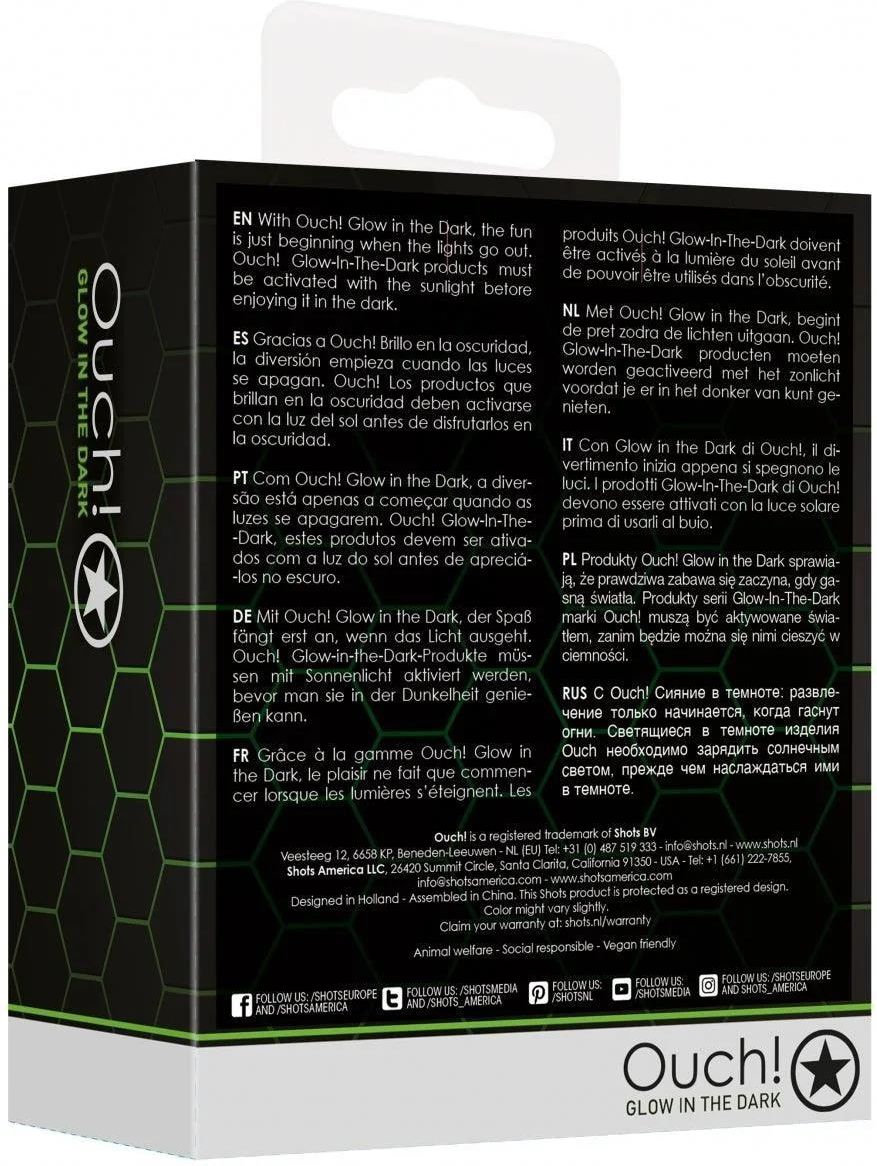 Ouch! Ouch Vibrating Head Masturbator Glow In The Dark Neon Green - Ceneo.pl