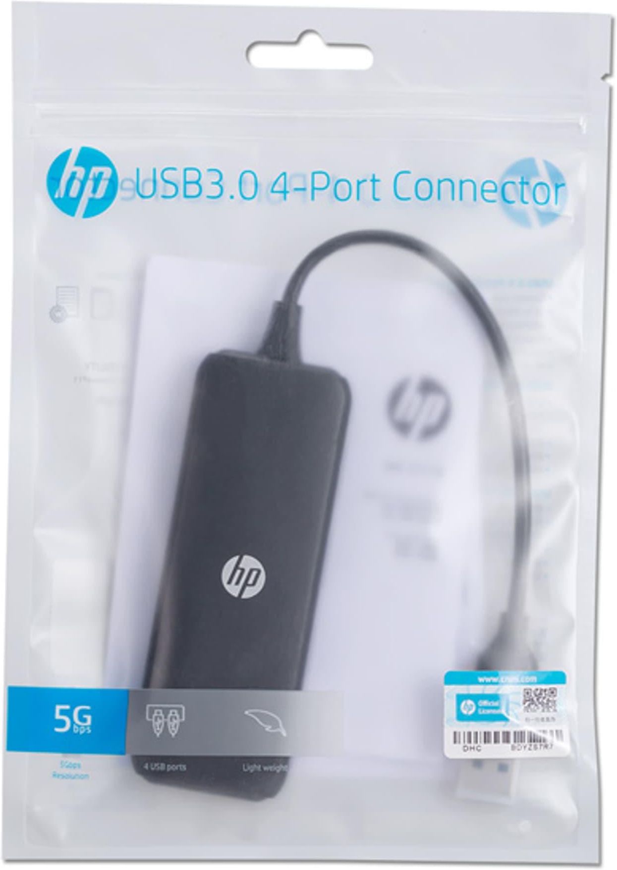 Hub USB Hewlett-Packard USB (3.0) hub 4-port, DHC-CT110, czarny ...