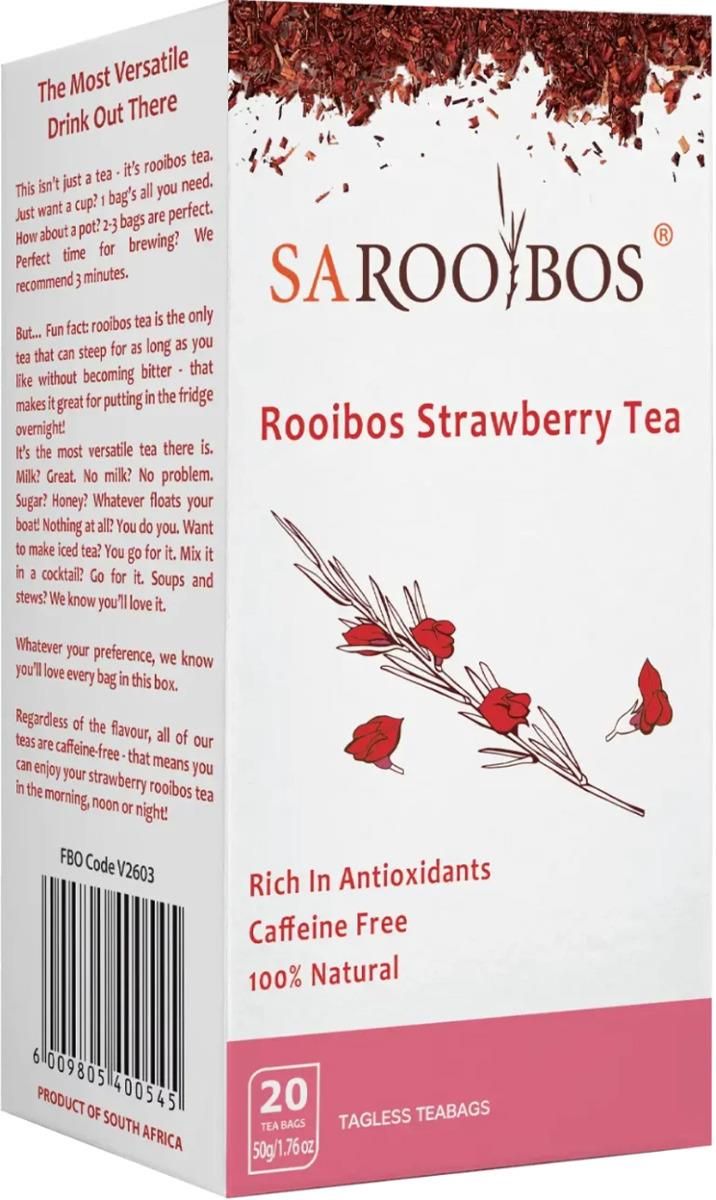 Organiczna herbata Rooibos Strawberry Tea 20 saszetek - Opinie i ceny ...