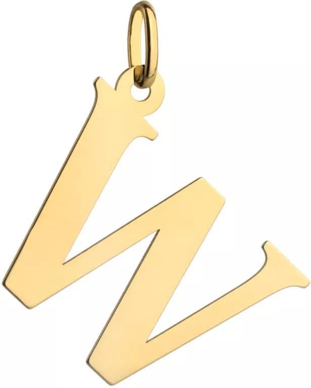 Złota zawieszka literka W duża 2,4 cm 585 - 0.89 g - Ceny i opinie ...