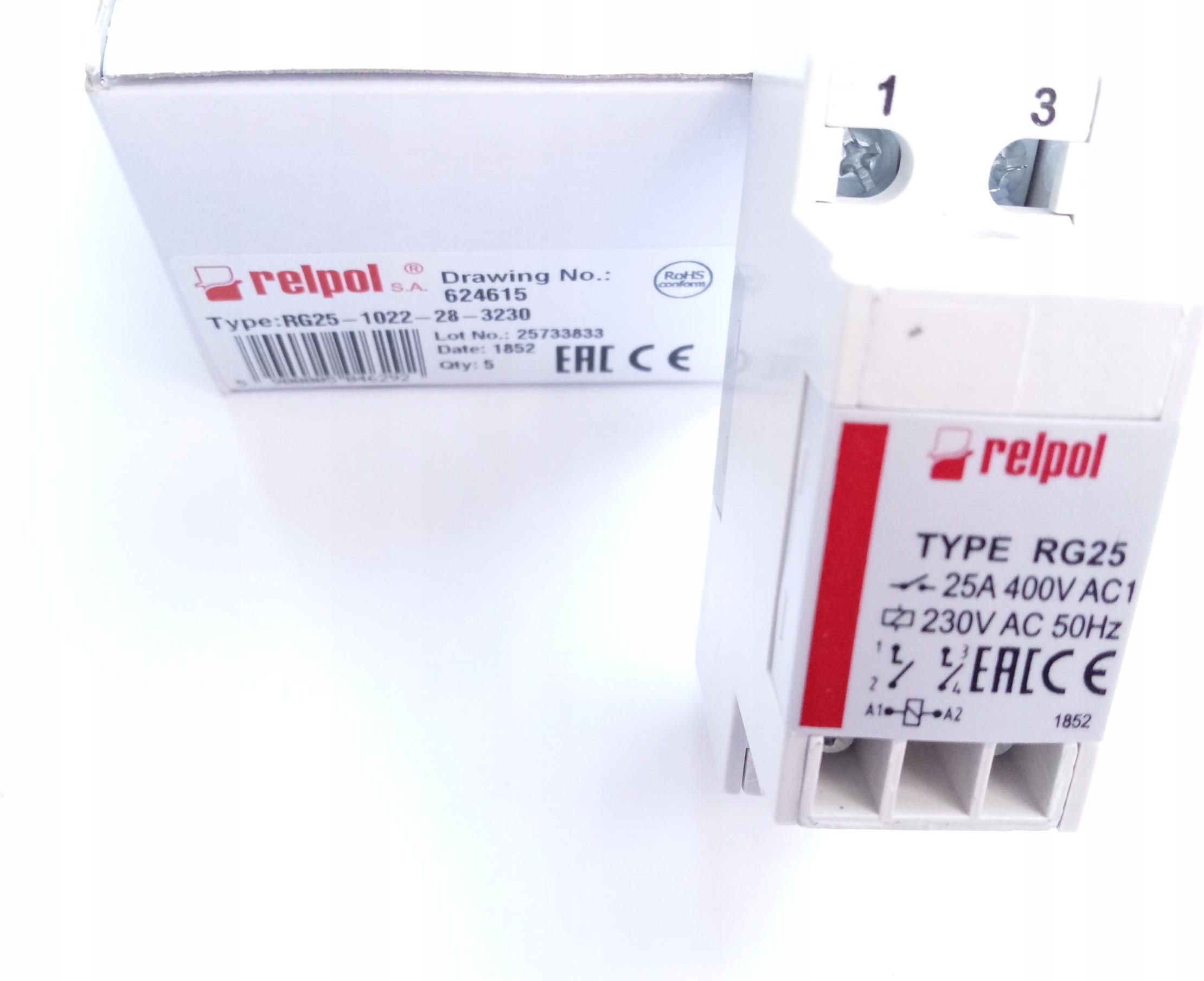 2X3 Przekaźnik Przemysłowy 2Z 25A 230V Ac Rg25-3022-2 - Opinie i ceny ...