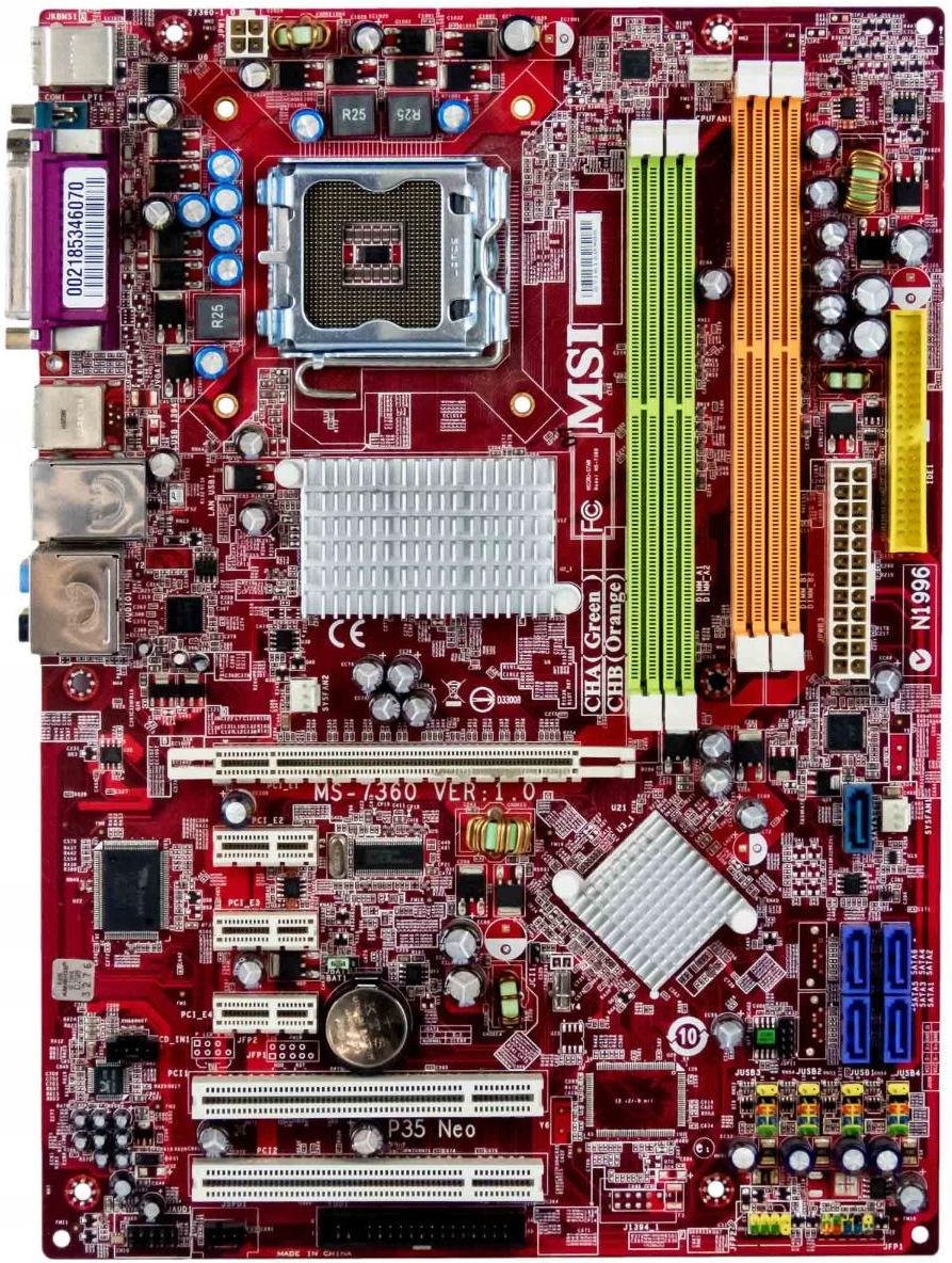 Podzespoły do laptopa Msi Ms-7360 Ver: 1.0 S.775 Ddr2 Pcie Pci Atx ...
