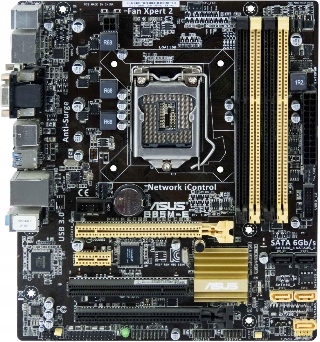 Płyta główna PC Asus B85M-E Intel B85 Lga1150 Ddr3 Microatx ...