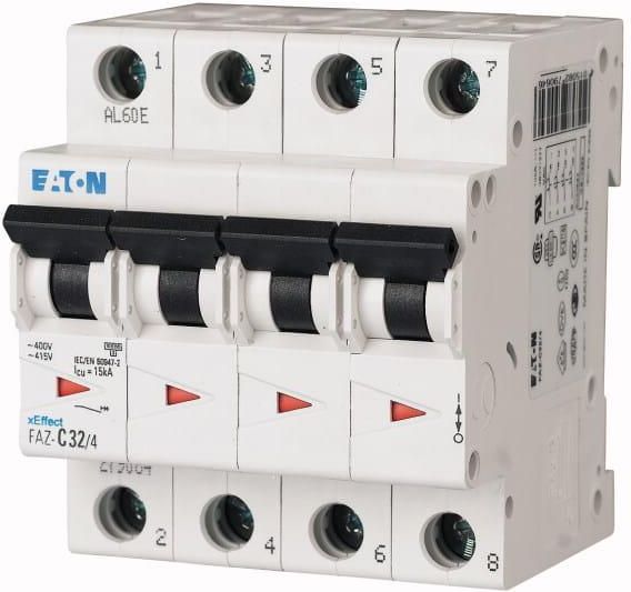 Bezpiecznik Eaton Wyłącznik Nadprądowy 4P C 3A 15Ka Ac Faz C3 4 (279051 ...