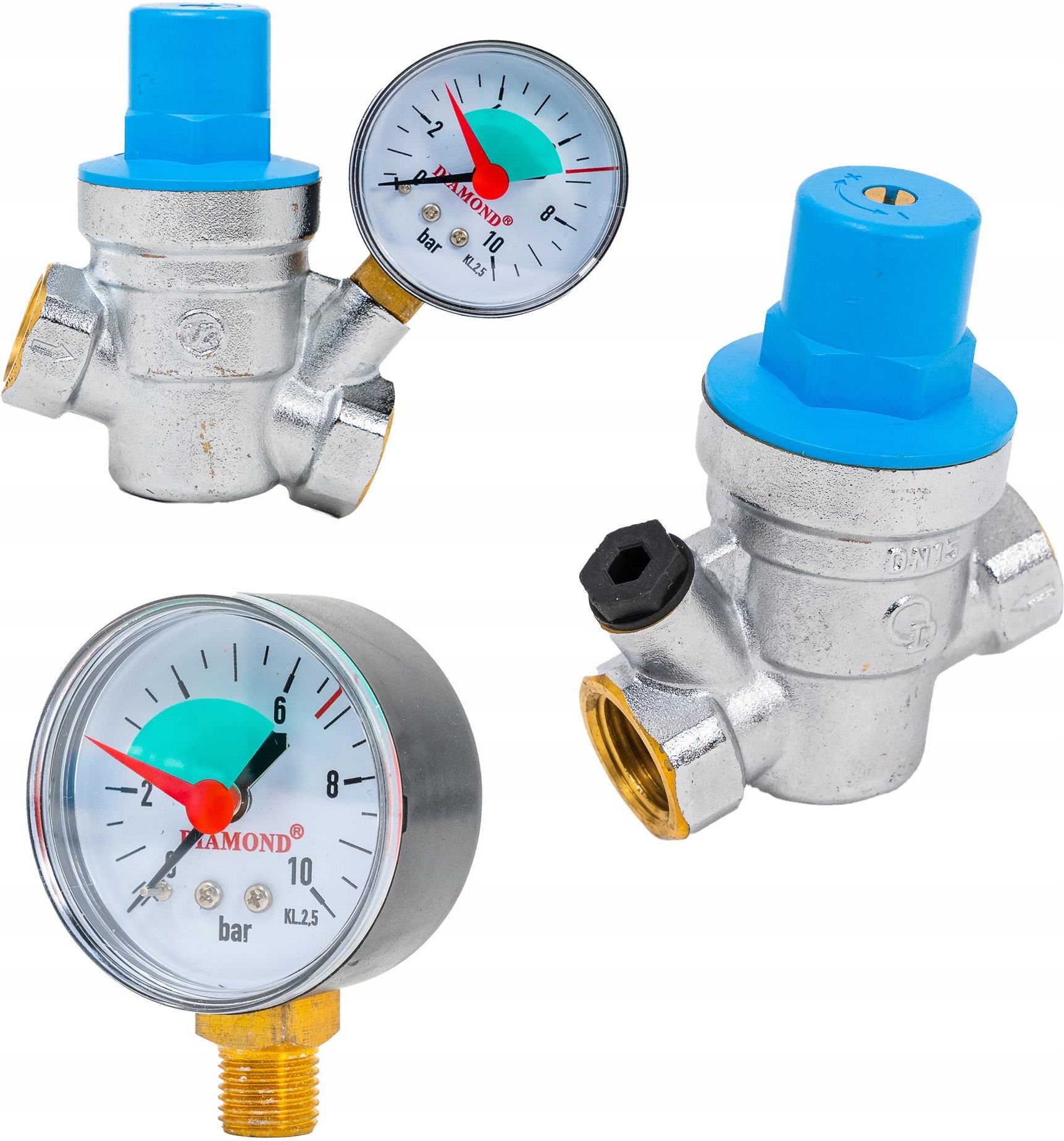 Zawór Diamond Reduktor Ciśnienia Wody 1 Z Manometrem 10 Bar - Opinie i ceny na Ceneo.pl