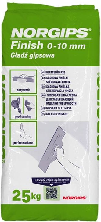 Tynk Norgips Gładź Gipsowa Finish Worek 25Kg - Opinie i ceny na Ceneo.pl