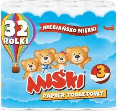 Miśki Papier Toaletowy Paka 3 Warstwy 32 Rolki - Opinie i ceny na Ceneo.pl