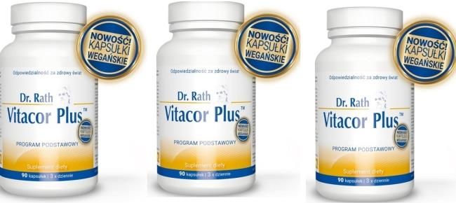 Dr Rath Vitacor Plus 3x90 kaps - Opinie i ceny na Ceneo.pl