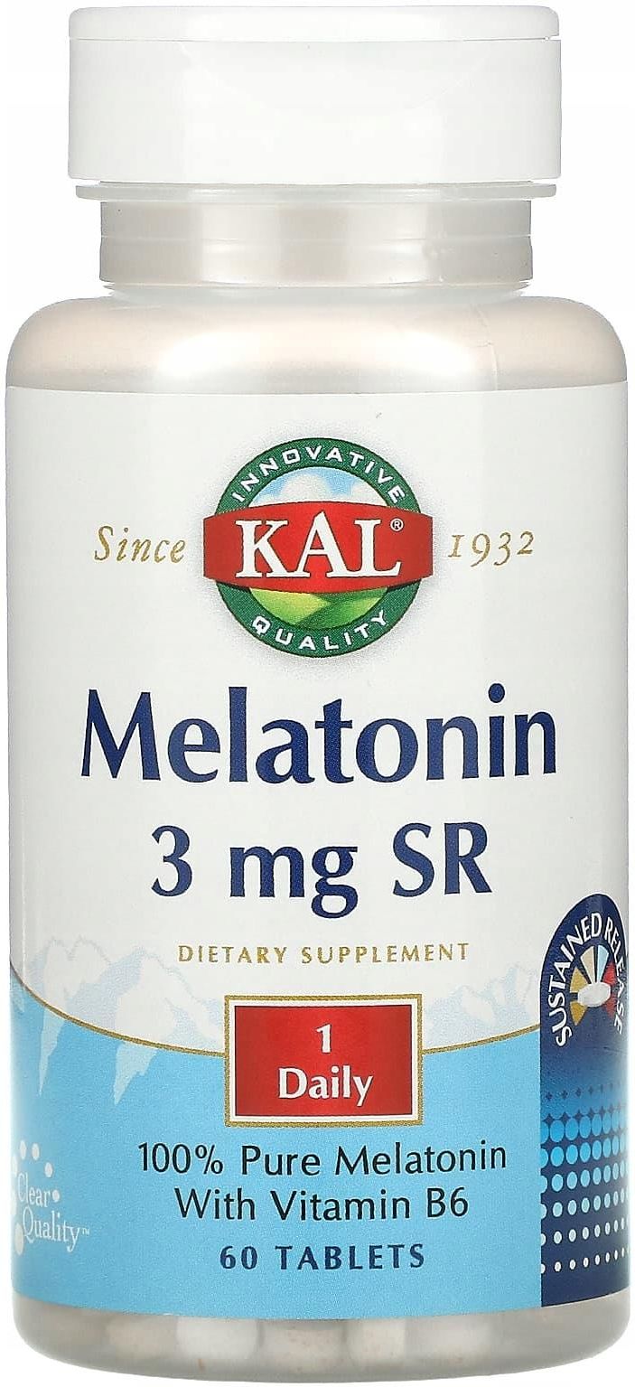 Kal KALMelatonina Sr z witaminą B6 3 mg 60tabl. - Opinie i ceny na Ceneo.pl