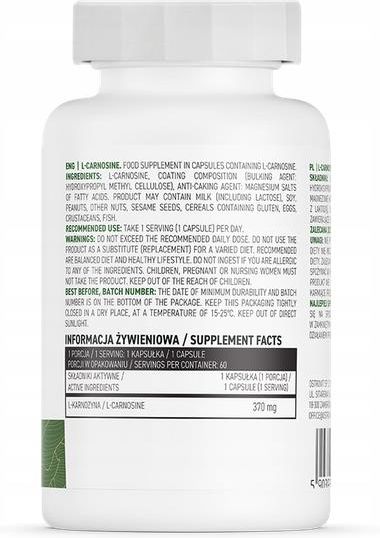 Ostrovit L-Karnozyna 60 kaps - Opinie i ceny na Ceneo.pl