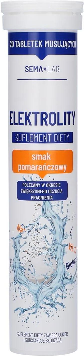 Laboratoria Gemini SEMA Lab Elektrolity smak pomarańczowy 20tabl ...
