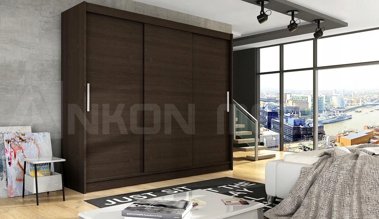 Ankon Szafa Przesuwna Bez Lustra 250Cm Garderoba Wenge 13512009107 ...