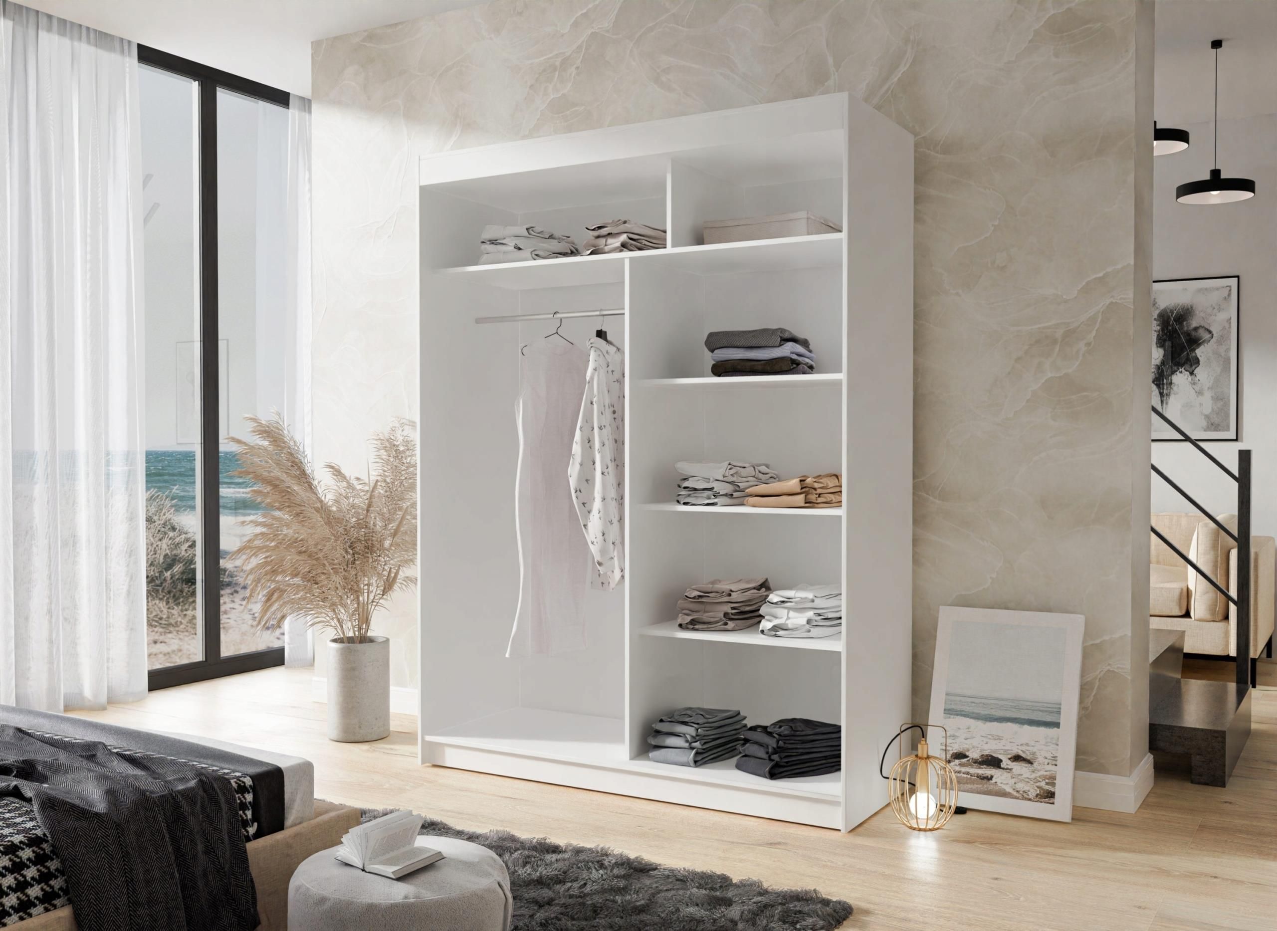 Ankon Szafa Przesuwna Bez Luster 150Cm Czarno Biała 13512403543 ...