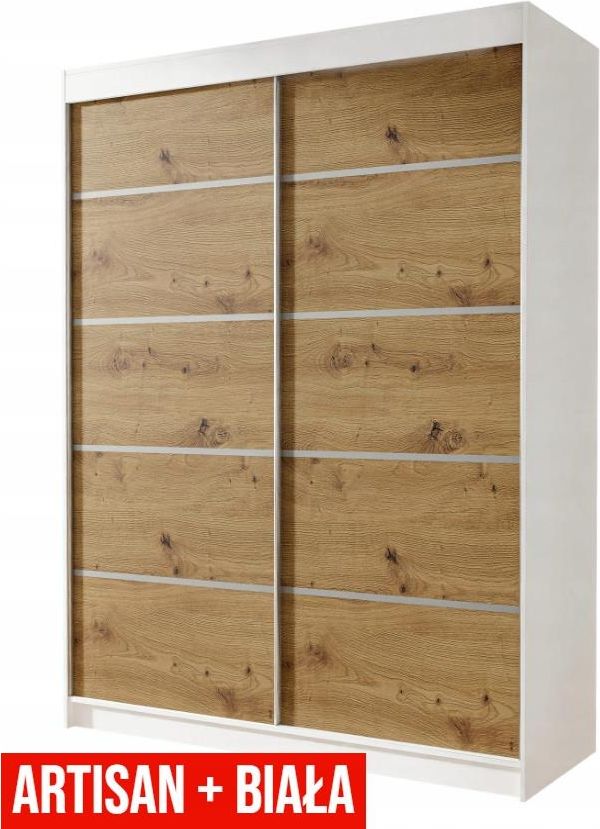 Ankon Szafa Przesuwna Bez Lustra 180Cm Artisan Biała 13516281444 ...