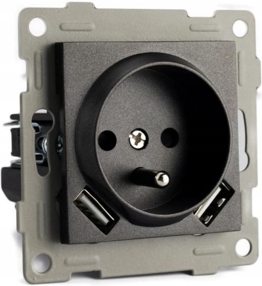 Gniazdo elektryczne Berge Gniazdko Pojedyncze Szklane Z Usb Kontakt ...
