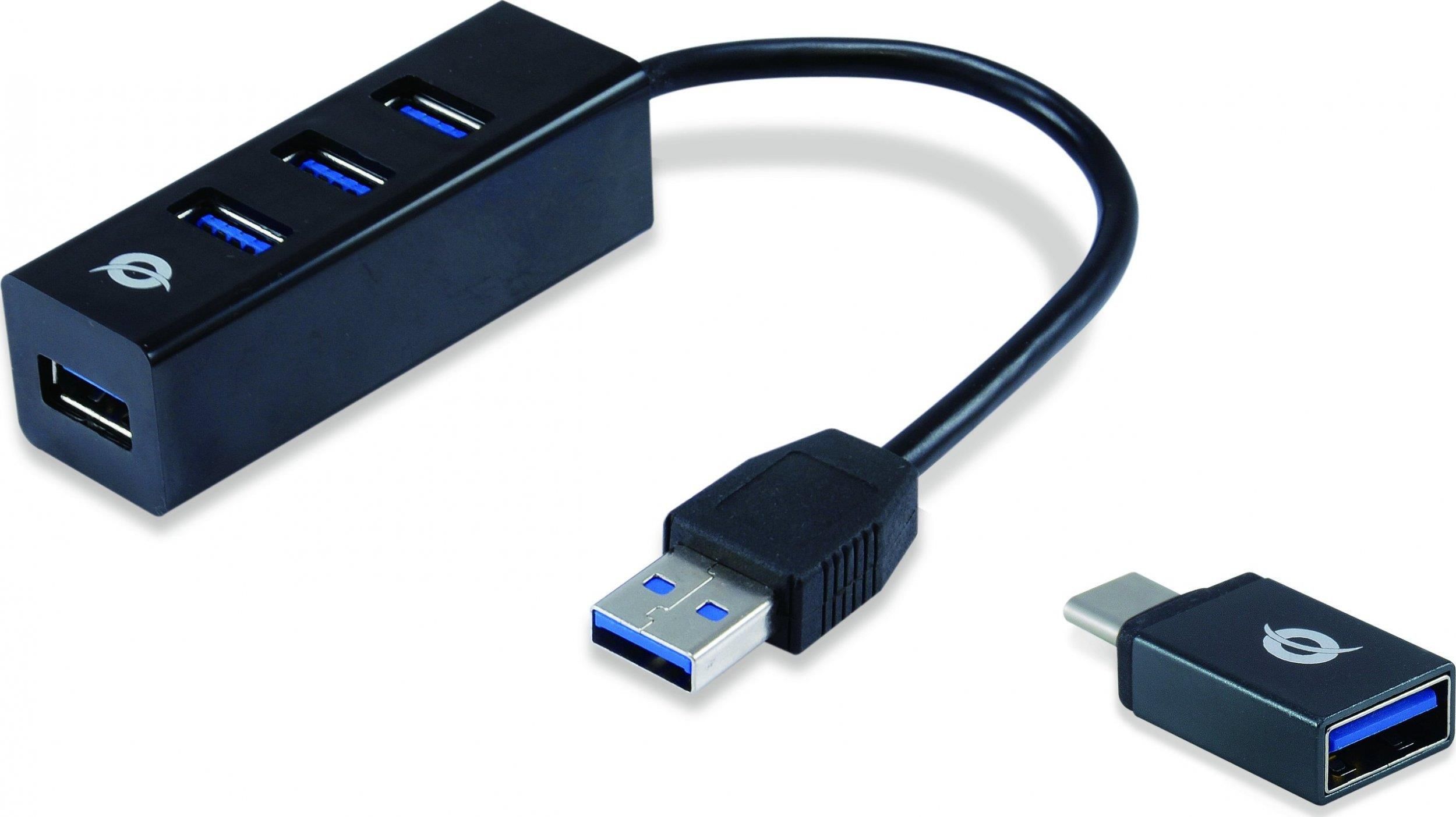 Hub USB Conceptronic USB-Hub 4-Port (HUBBIES04B) - Opinie i ceny na ...