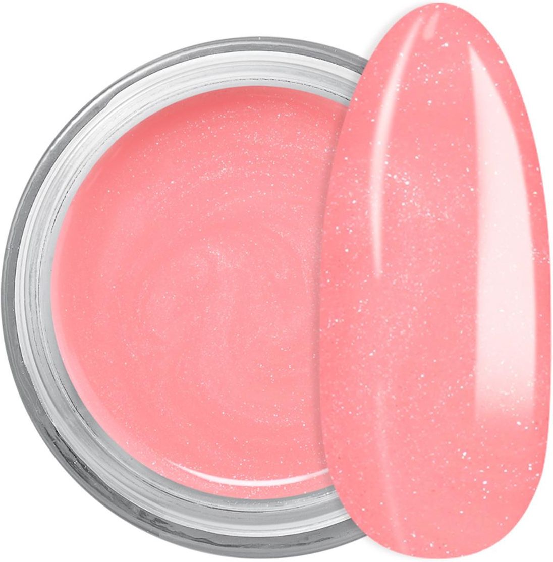 Yoshi żel budujący samopoziomujący Glitter PRO No2 - kolor łososiowy ...