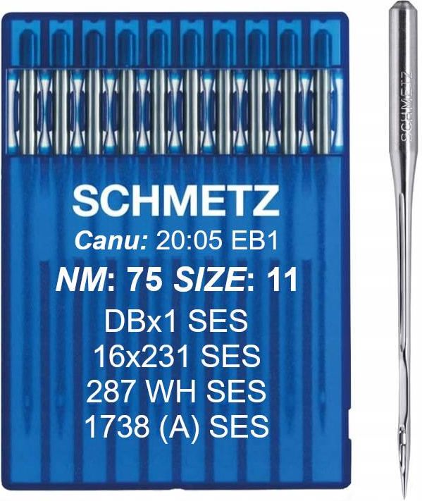 Schmetz Igły Do Stebnówki 16X231 Dbx1 Ses Cienka Kolba 75 1566241779 - Ceny i opinie - Ceneo.pl