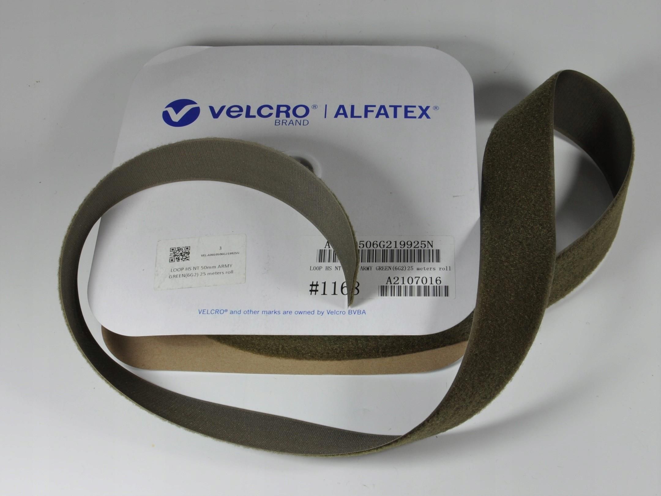 Alfatex Taśma rzep od Velcro pętelka 50mm oliwka 1574971273 - Ceny i ...