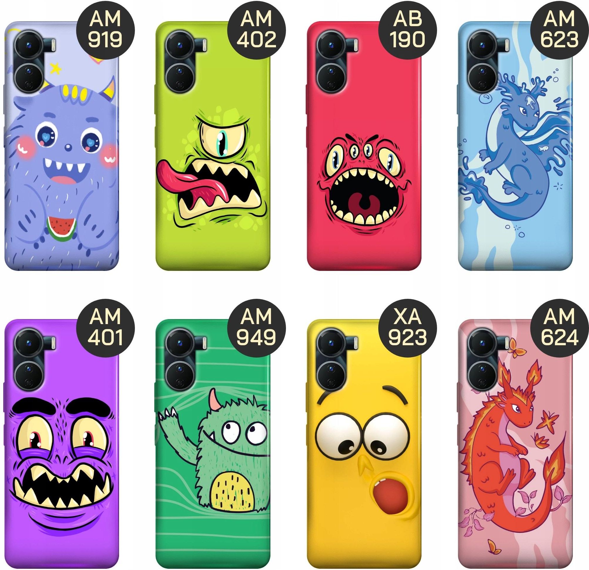 Hello Case Etui Do Vivo Y16 Potwory Potwór Monster - Etui na telefon ...