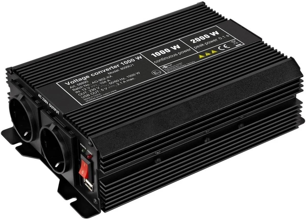 Pro Voltage Converter 1.000 W Black - Converts 12 V D - Ceny i opinie ...