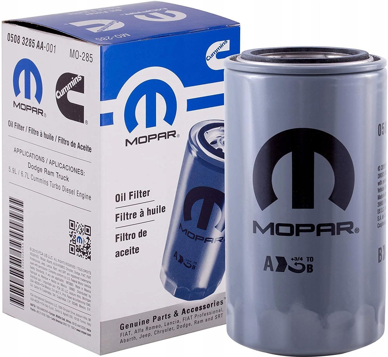 Mopar Filtr Oleju Mo 285 5083285Aa Dodge Ford Ram - opinie i ceny na ...