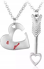 Naszyjnik Dla Pary Serce Strzała Amor Love Komplet 1576287662 - Ceny i ...