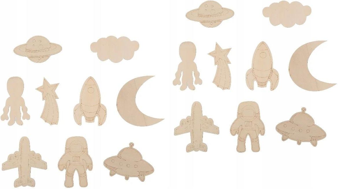 Wood Decor Home Decoration Alien Chips 54 Szt 1579677075 - Ceny i ...