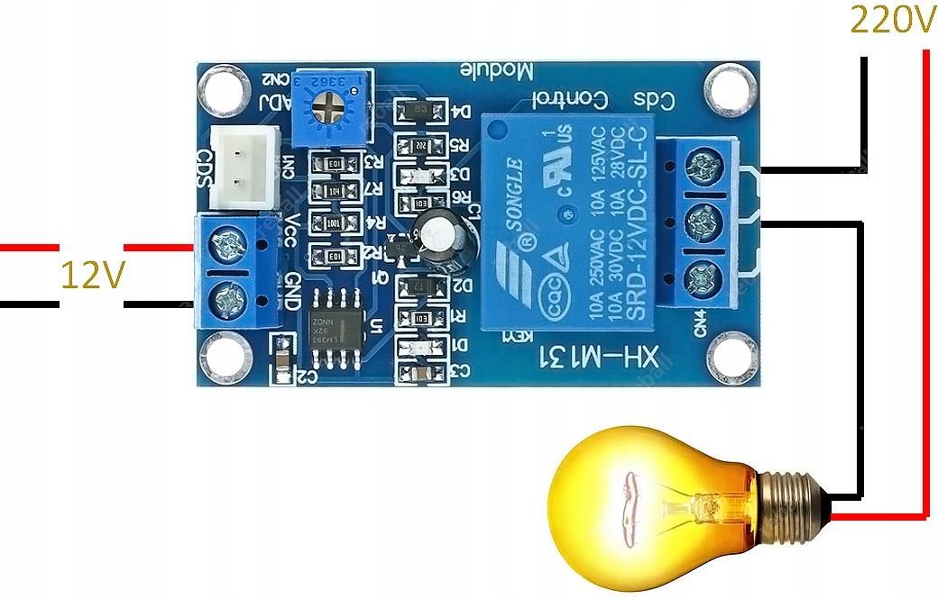 Reball Wyłącznik Zmierzchowy Czujnik Fotorezystor Xh-M131 ...