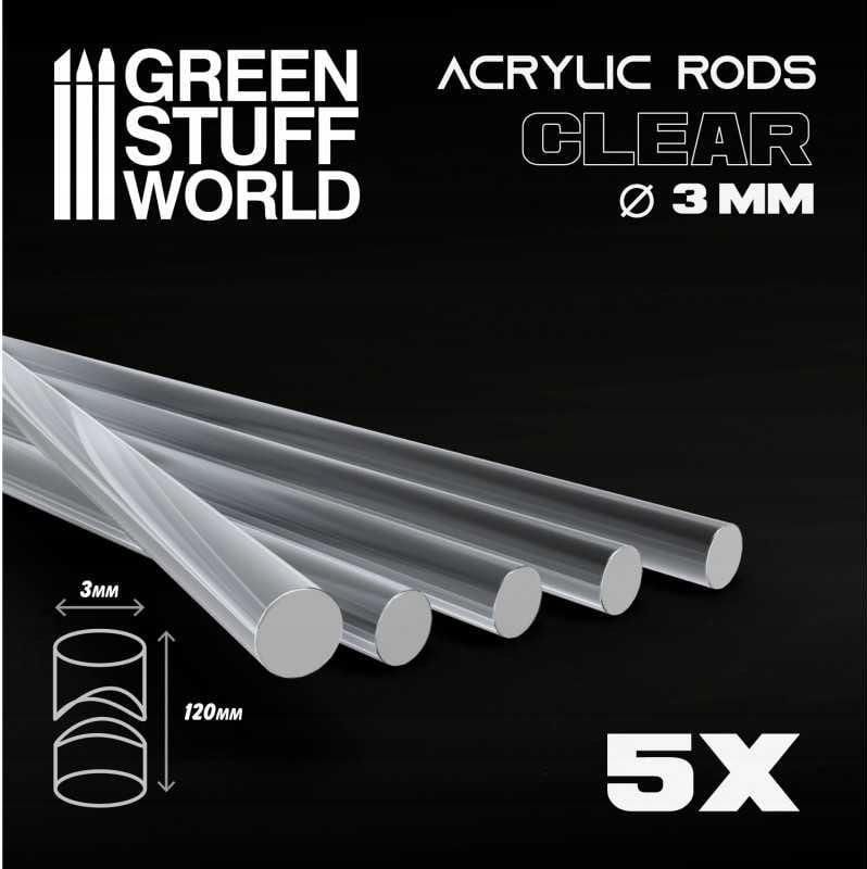 Green Stuff World Gsw 9314 Acrylic Rods Round 3Mm Clear (Akrylowe ...