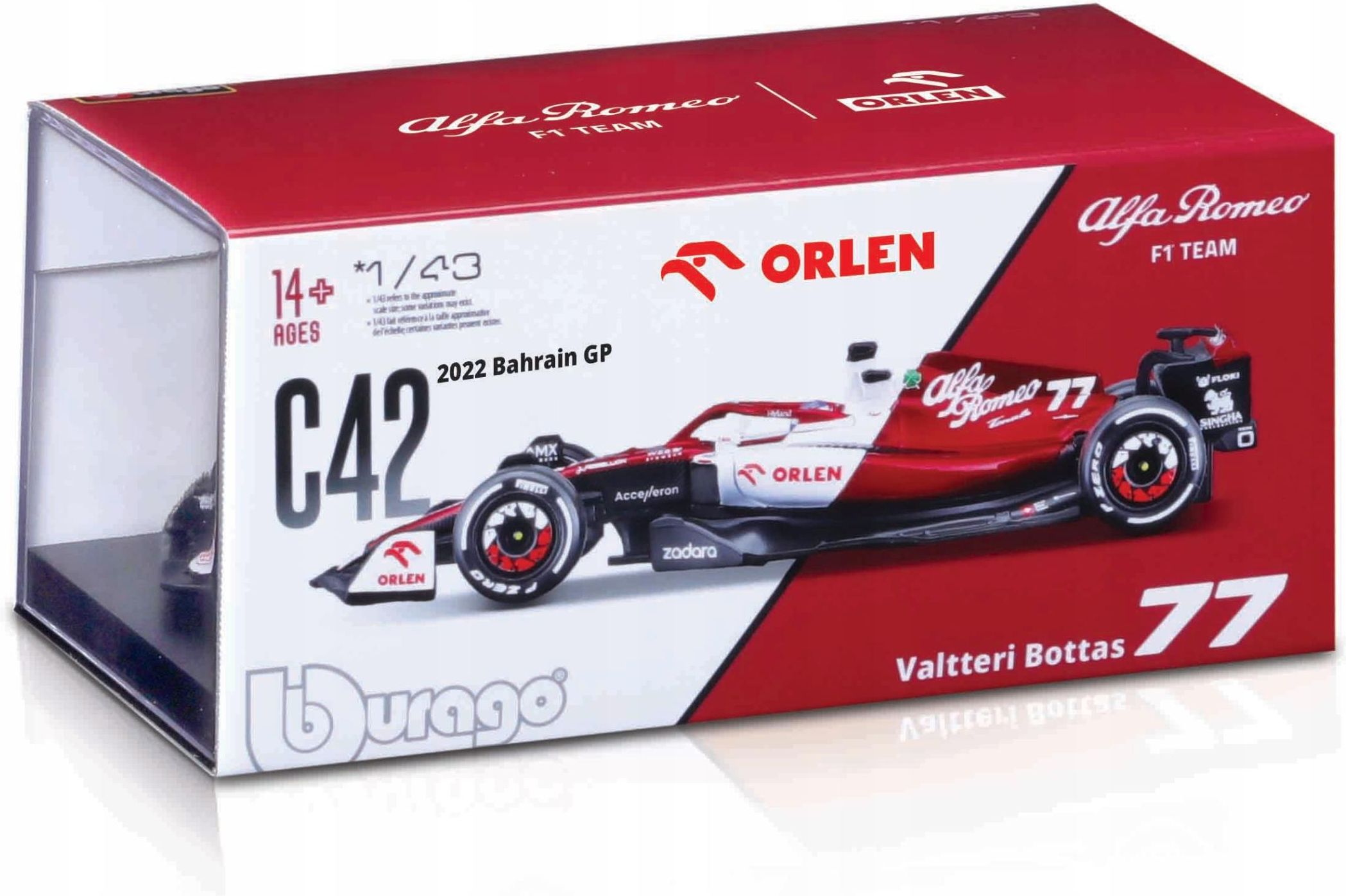 Bburago Alfa Romeo Orlen 77 Valtteri Bottas Formuł - Ceny i opinie ...