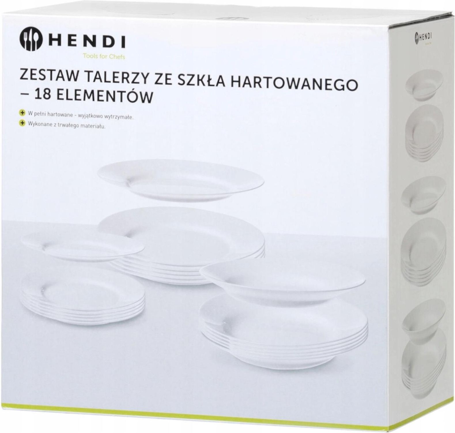 Arcoroc Zestaw Talerzy Ze Szkła Hartowanego 18 El. Hendi (795224 ...