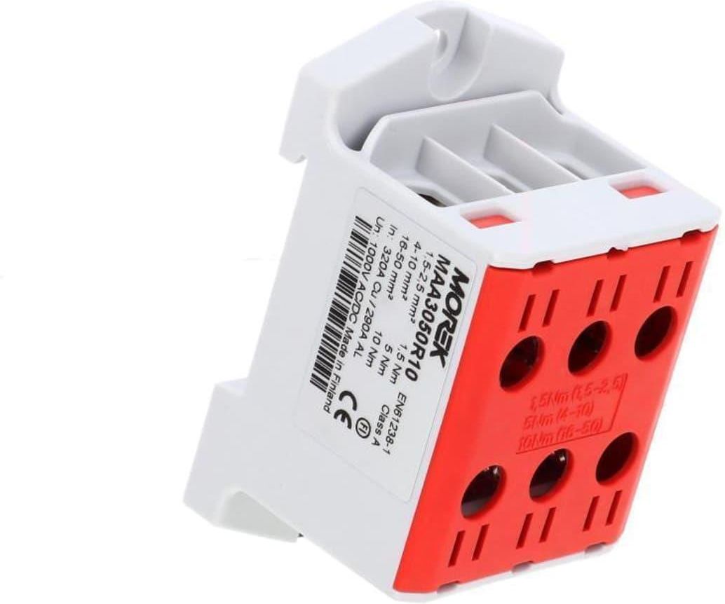 Morek Złączka Otl50-3 Kolor Czerwony 3Xal Cu 1,5-50Mm2 1000V Zacisk ...