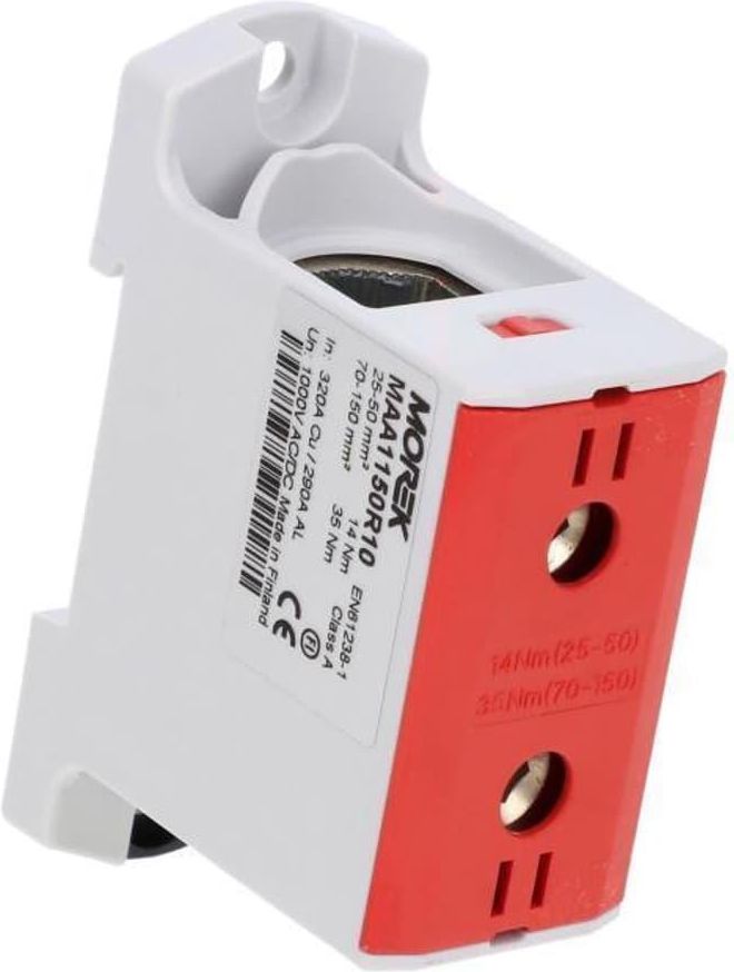 Morek Złączka Otl150 Kolor Czerwony 1Xal Cu 25-150Mm2 1000V Zacisk ...