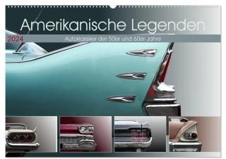 Amerikanische Legenden - Autoklassiker der 50er und 60er Jahre (Wandkalender 2024 DIN A2 quer ...